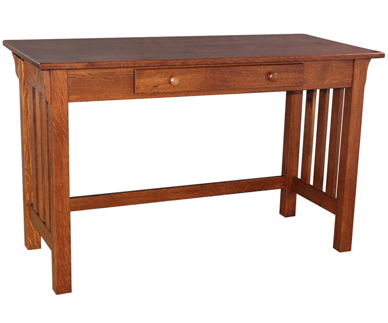 Wide Slat Mission Library Table | Saugerties Furniture