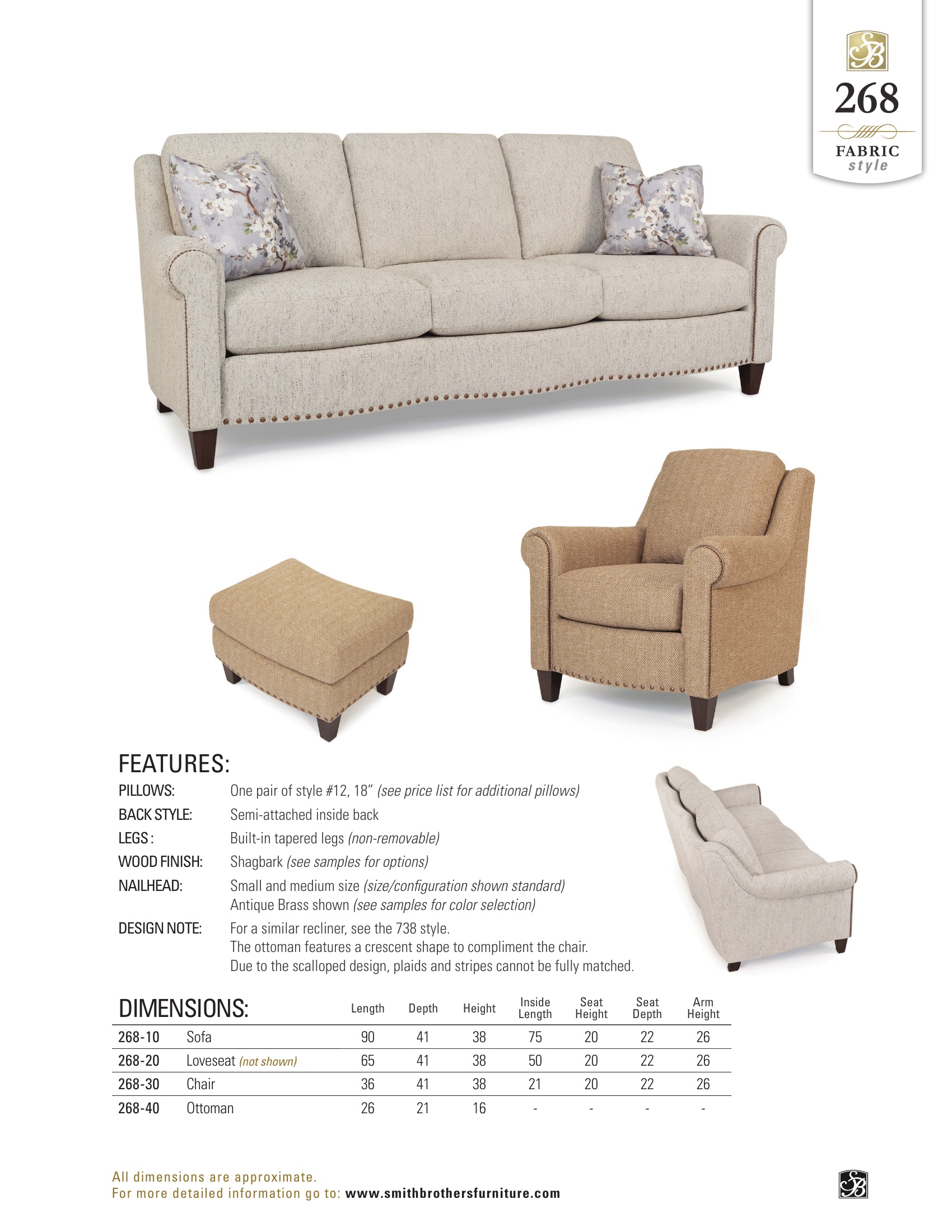 268 Stationary Chair | Saugerties Furniture