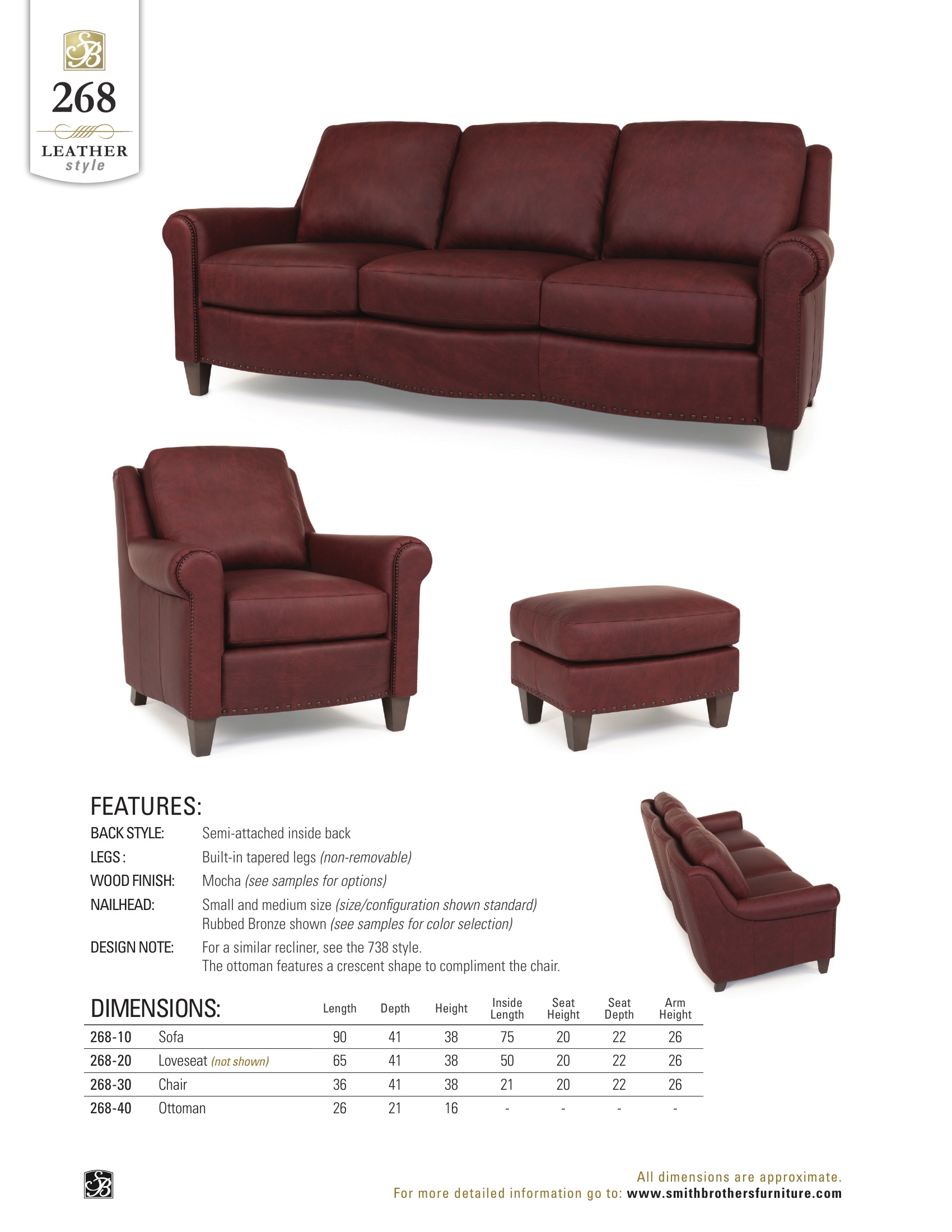 268 Stationary Chair | Saugerties Furniture