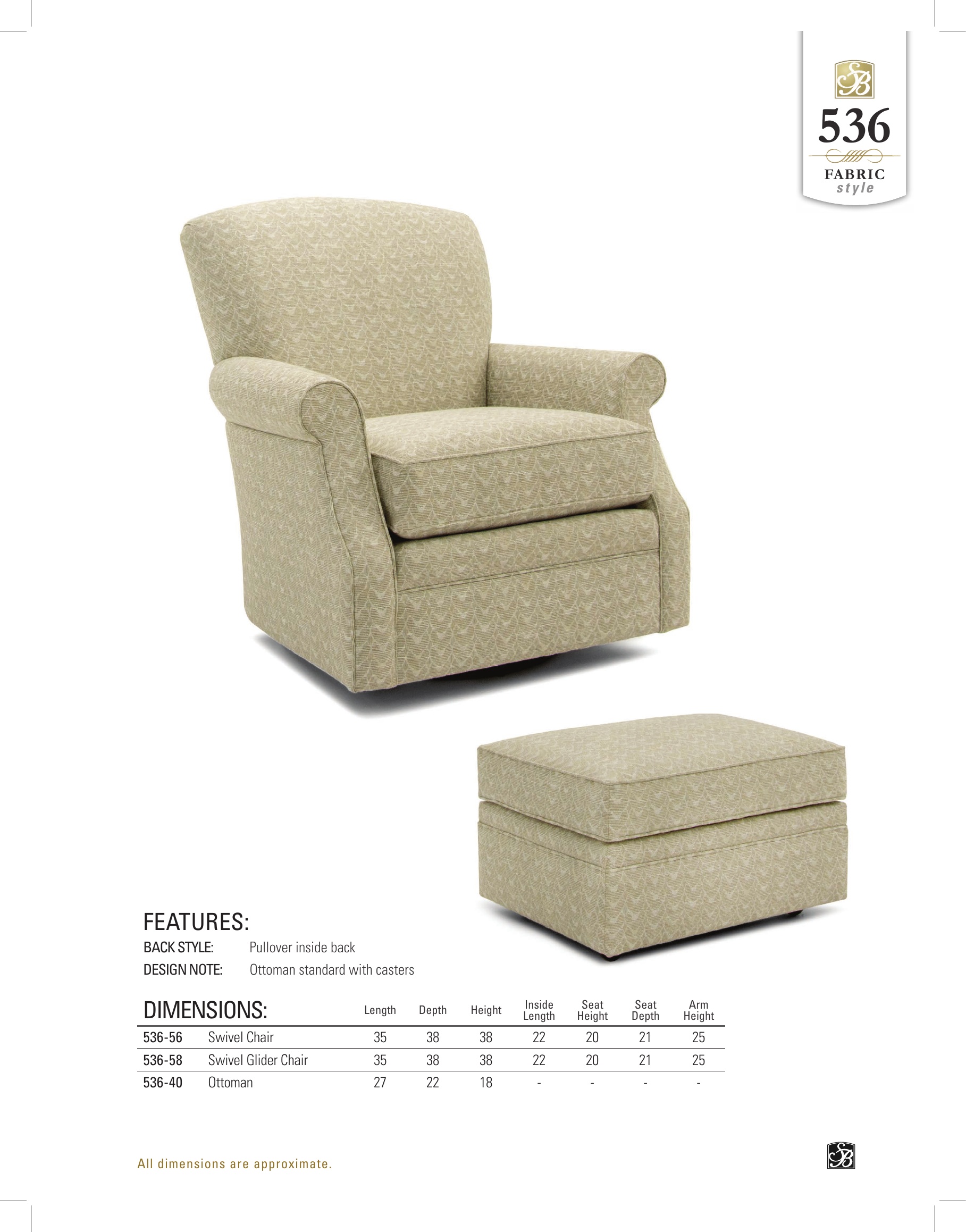 536 Swivel Chair | Saugerties Furniture